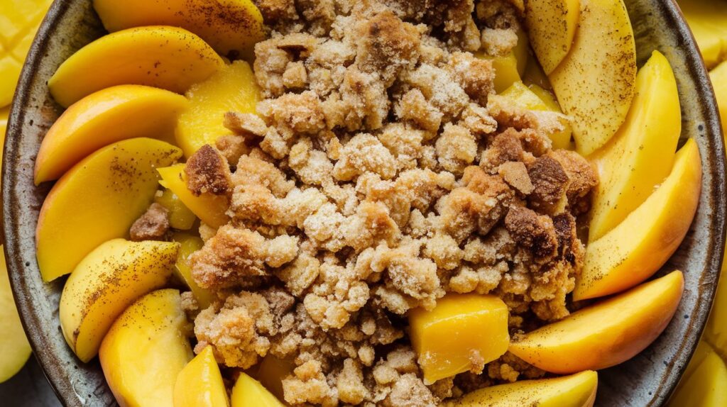 Mango and Cardamom Crumble - Juicy Recipe