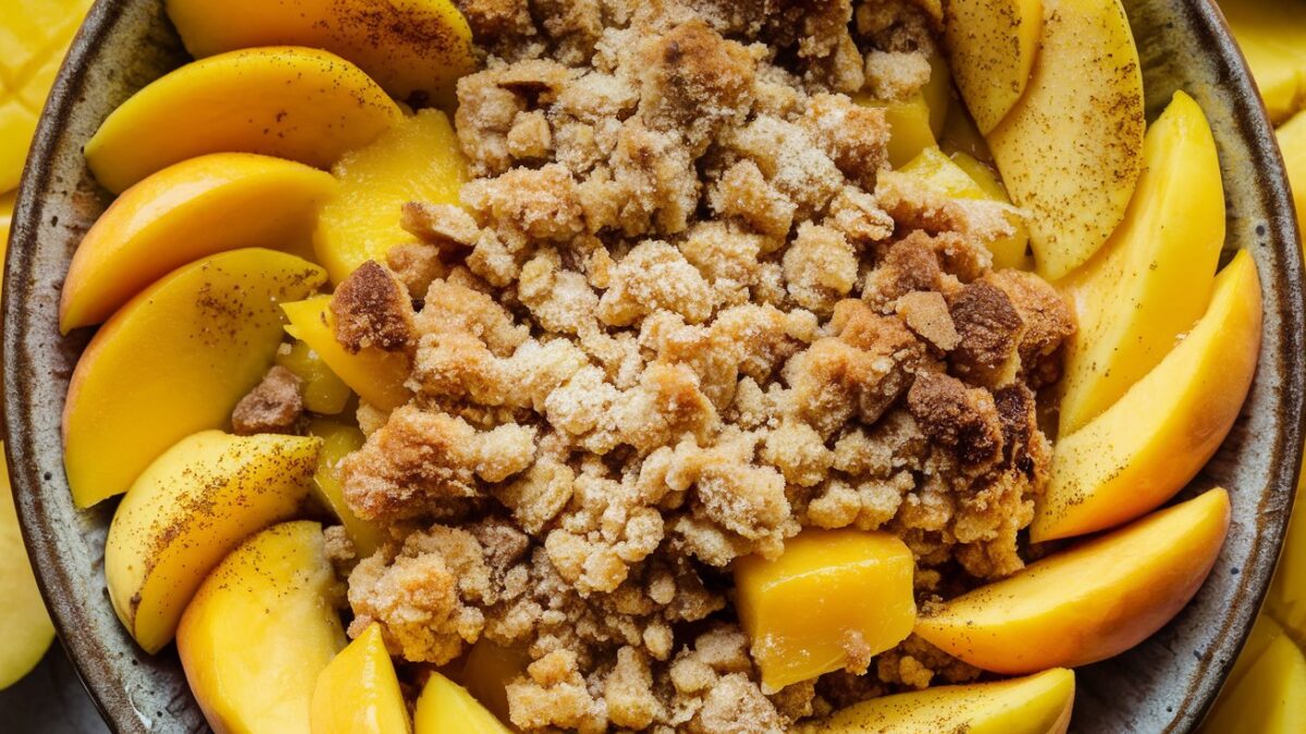 Mango and Cardamom Crumble - Juicy Recipe
