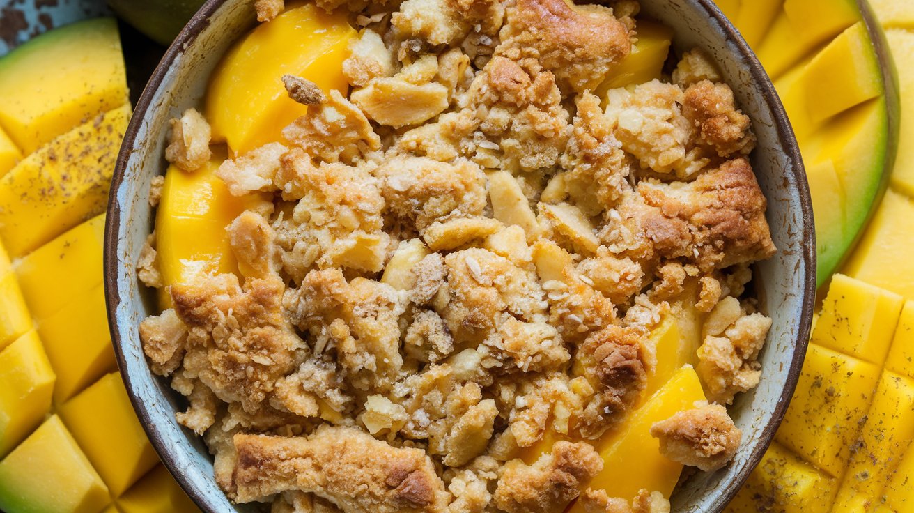 Mango and Cardamom Crumble - Juicy Recipe