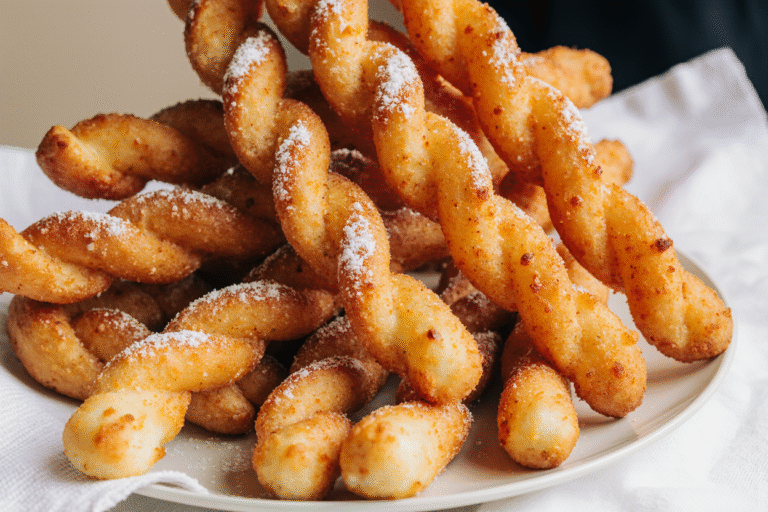 Crispy Funnel Cake Sticks Recipe - Juicy Recipe