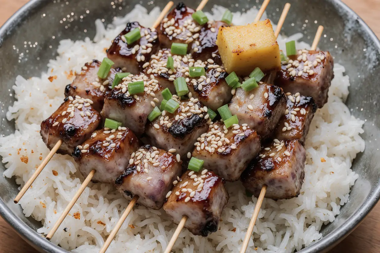Grilled Teriyaki-Glazed Beef Skewers Recipe - Juicy Recipe