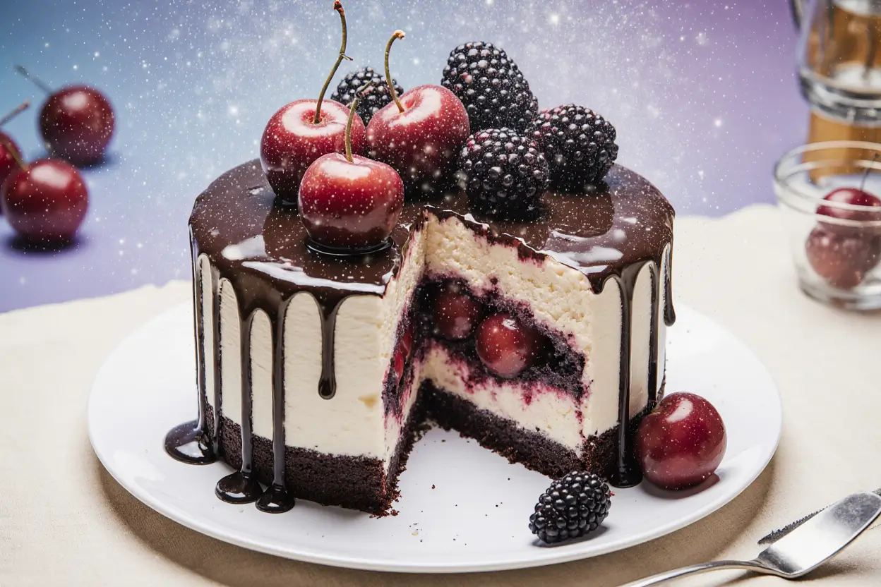 Black Forest Cheesecake Bliss recipe - Juicy Recipe