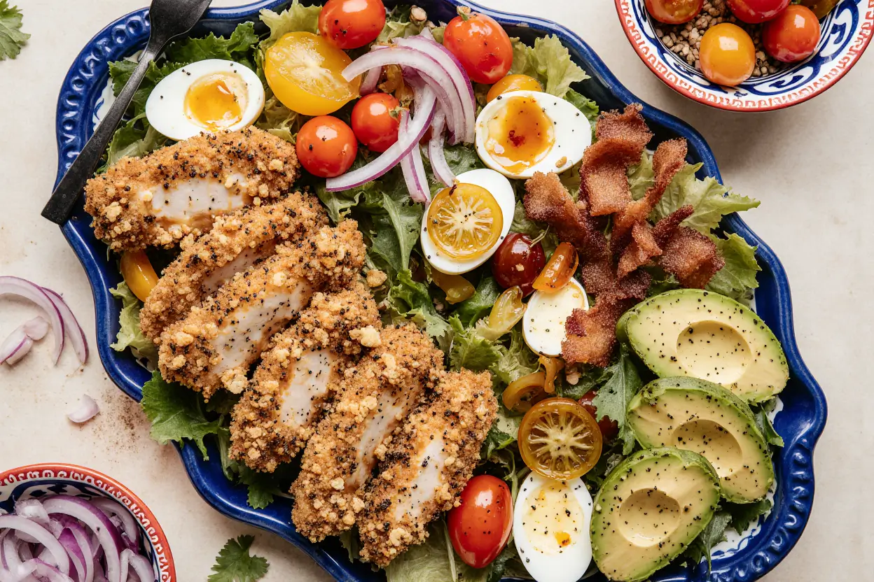 Easy Grilled Chicken Cobb Salad Dinner - Juicy Recipe