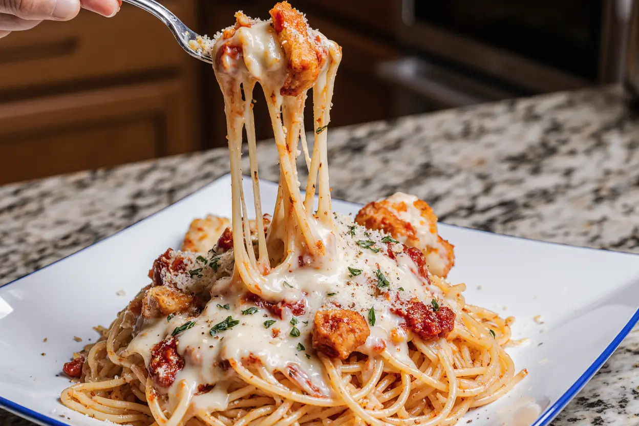 Creamy Garlic Parmesan Pasta | Easy Dinner - Juicy Recipe